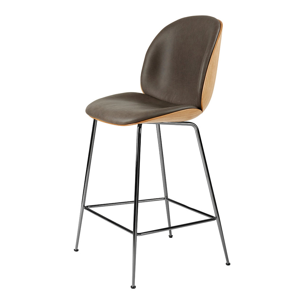 Beetle Counter Chair - Front Upholstered - 67 - Conic Base - 3D Veneer ...
