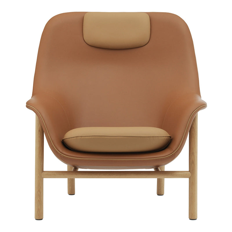 Drape High Lounge Chair w/ Headrest - Wood Legs – Danish Design Store