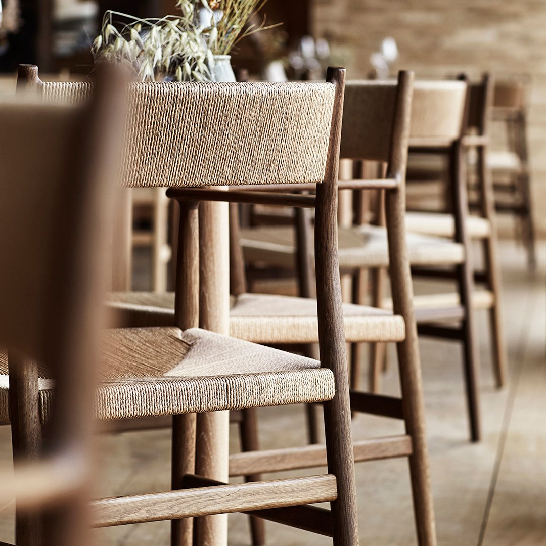 BRDR Kruger Arv Dining Armchair - Paper Cord Seat by Studio David Thulstrup | Danish Design Store