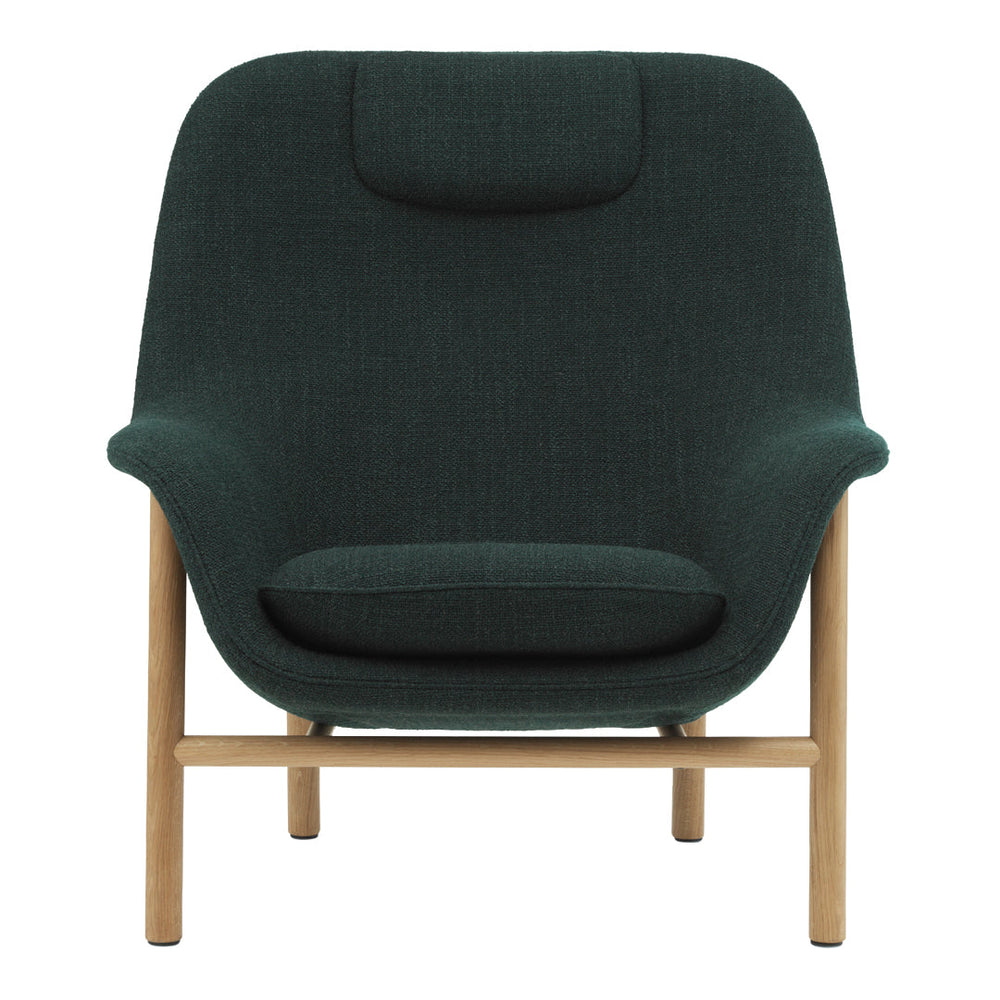 Drape High Lounge Chair w/ Headrest - Wood Legs – Danish Design Store