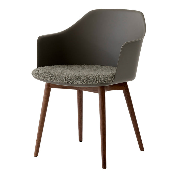 Rely HW77 Armchair - Seat Upholstered - Walnut Base – Danish Design Store
