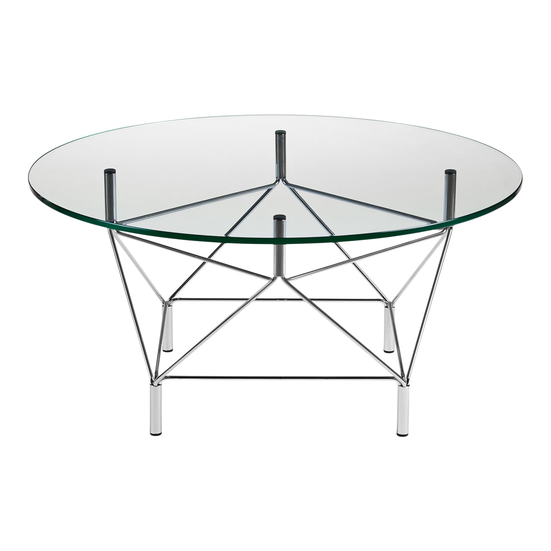 Eilersen Spider Corner Coffee Table w/ Square Base - Round Top by ...