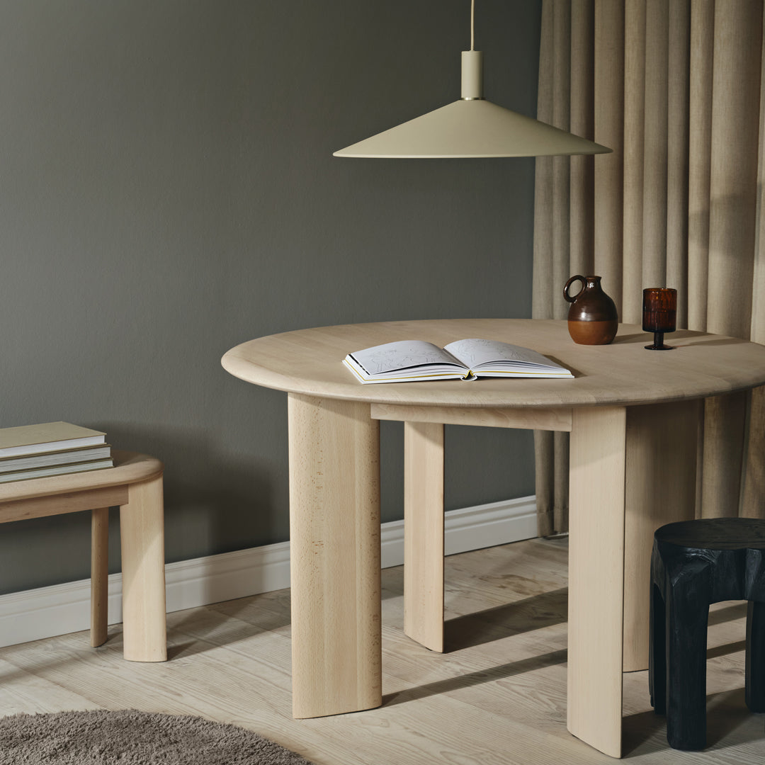 ferm LIVING Bevel Table - Round | Danish Design Store
